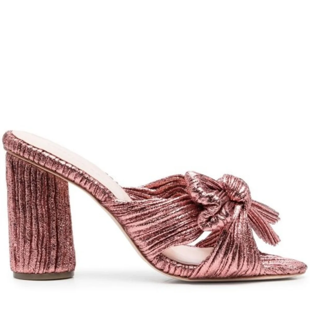 Loeffler Randall | Shoes | Loeffler Randall Metallic Rose Penny Knot ...